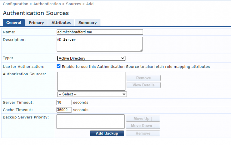 ClearPass – Configure AD as Authentication Source – Musings of a Wireless Engineer